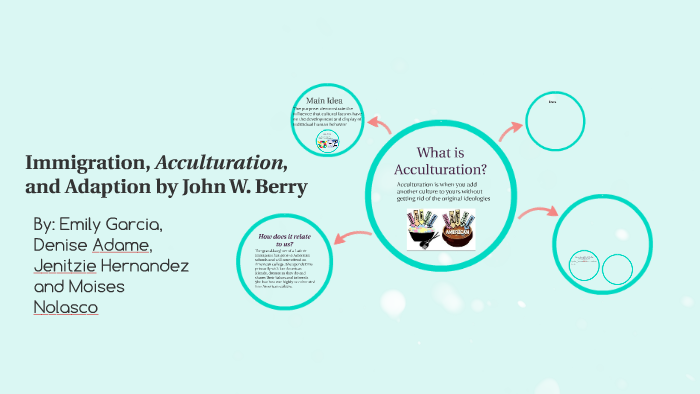 Immigration, Acculturation, and Adaption by John W. Berry by Emily ...
