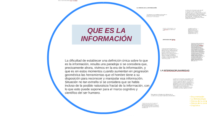 QUE ES LA INFORMACION by Leandro Güiza Cortes on Prezi