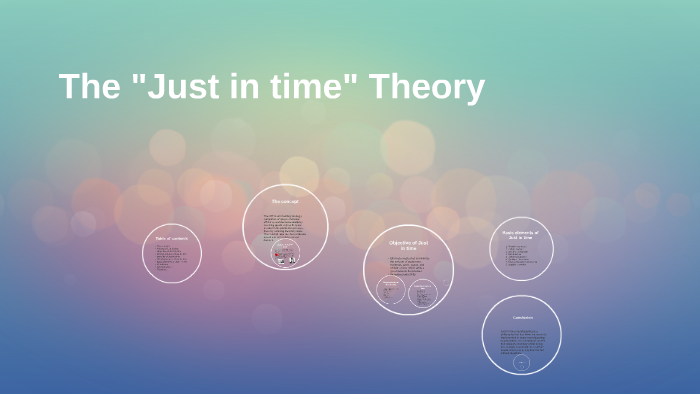 The "Just in time" Theory by nizar kharbouche on Prezi