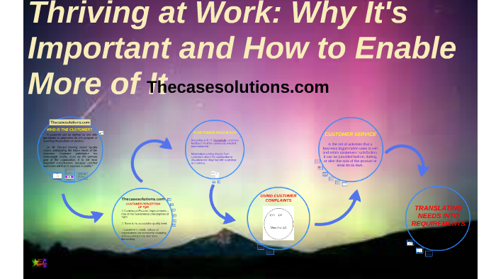 Thriving at Work: Why It's Important and How to Enable More of It by ...