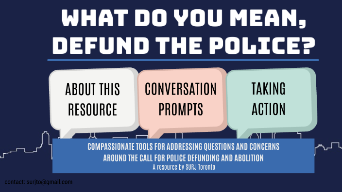 What Do You Mean, DEFUND the Police? by SURJ Toronto on Prezi