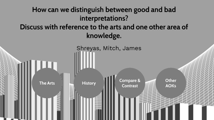How can we distinguish between good and bad interpretations? Discuss ...