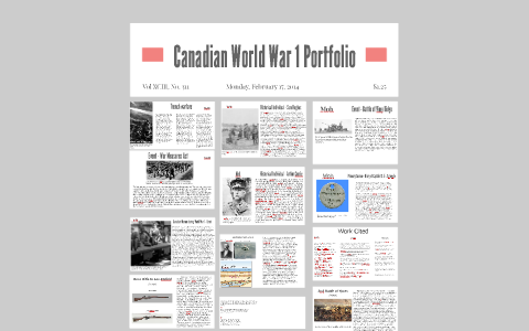 Canadian World War 1 Portfolio by Moh Naddaf on Prezi