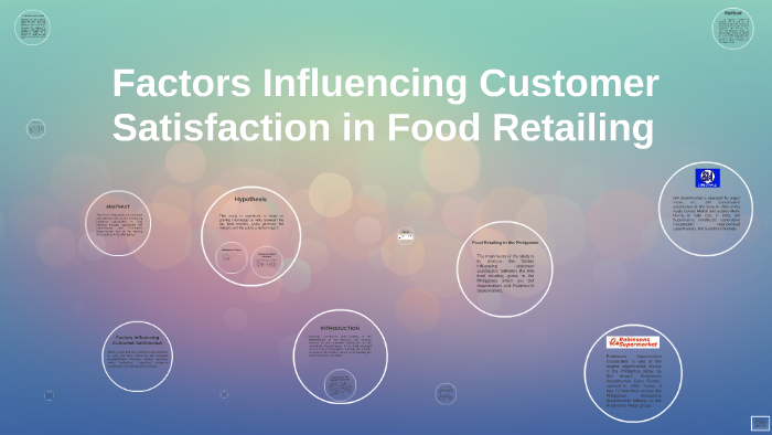 Factors Influencing Customer Satisfaction in Food Retailing by Bianca ...