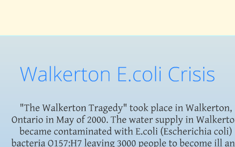 Walkerton E.coli Crisis by Iyma Lamarche on Prezi