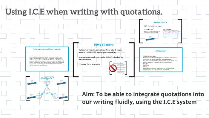 Using I.C.E when writing citations. by Tara Kearney on Prezi