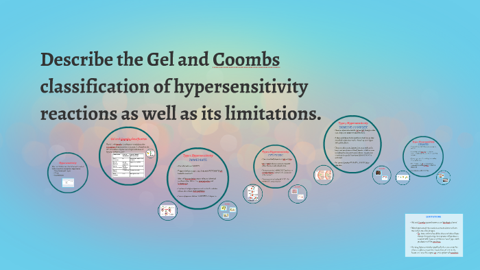 Describe the Gel and Coombs classification of hypersensitivi by on Prezi