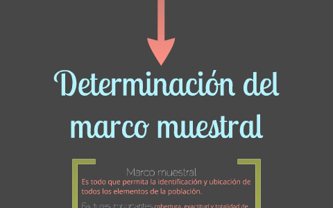 Determinación del marco muestral y tamaño de la muestra by Alejandra ...