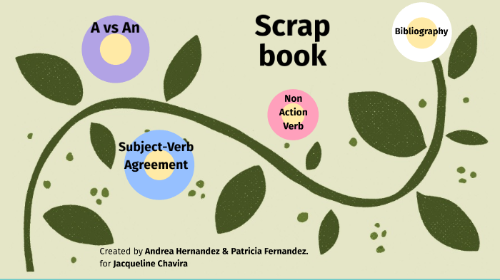 Scrapbook A vs An, Subject Verb Agreement & Non Action Verbs by Andrea ...