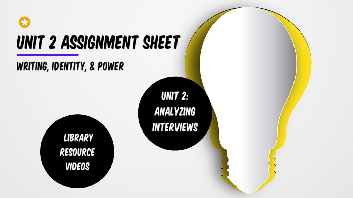 Unit 2 Assignment Sheet by Mikala Jones on Prezi