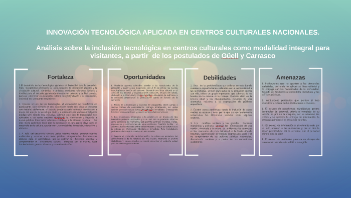 INNOVACIÓN TECNOLÓGICA APLICADA EN CENTROS CULTURALES NACION by Daniel ...