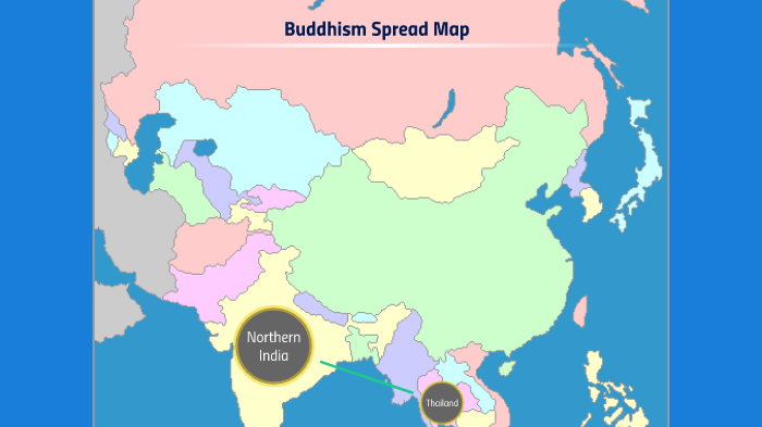 Buddhism Spread Map by Jaimee Welch on Prezi