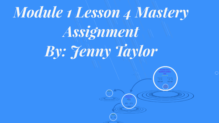 Module 1 Lesson 4 Mastery Assignment by Jenny Taylor on Prezi