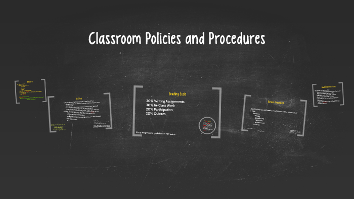 Classroom Policies and Procedures by on Prezi