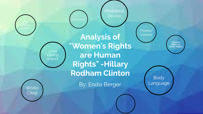 Analysis of Women's Rights are Humans Rights by Endia Berger on Prezi