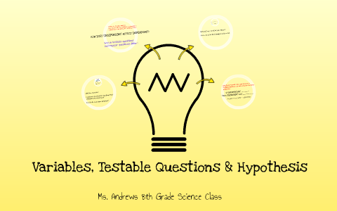 Variable, Testable Question, & Hypothesis by Curry Andrews on Prezi
