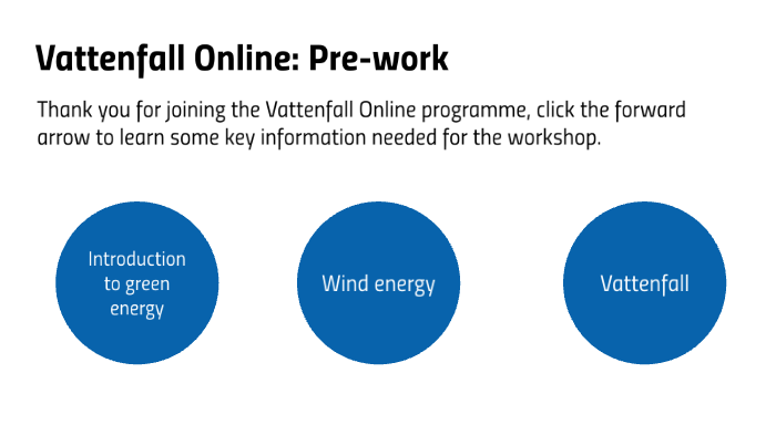 Vattenfall: Pre-work pack by Amy Fallows on Prezi
