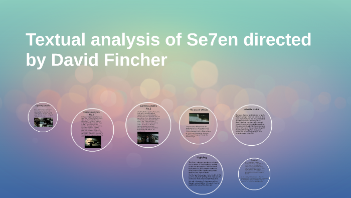 Textual analysis of seven directed by David Fincher by Zach Woodward on ...