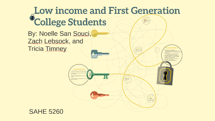 Low income and First Generation College Students by Tricia Timney on Prezi