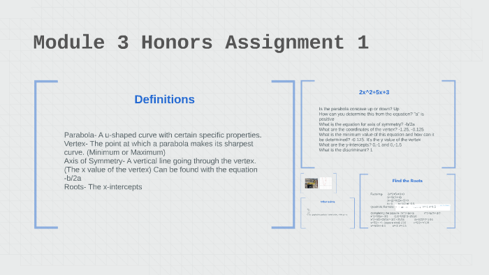 Module 3 Honors Assignment 1 by Melodi Nalley on Prezi