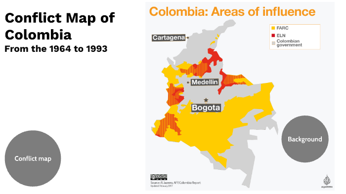 Colombia conflict map by Carina Côté on Prezi