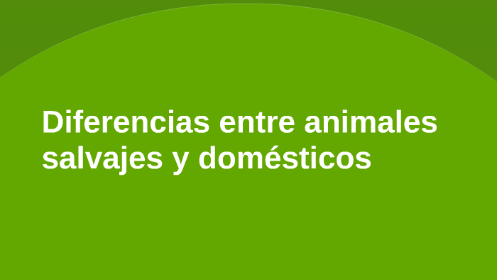 Diferencias entre animales salvajes y domésticos by sara fernando ...