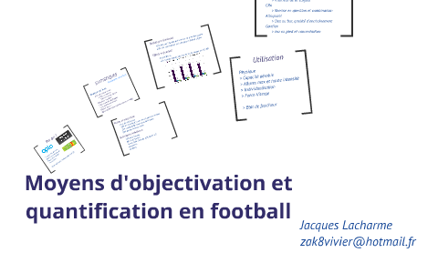 Moyens d'objectivisation et quantification en football by jacques ...