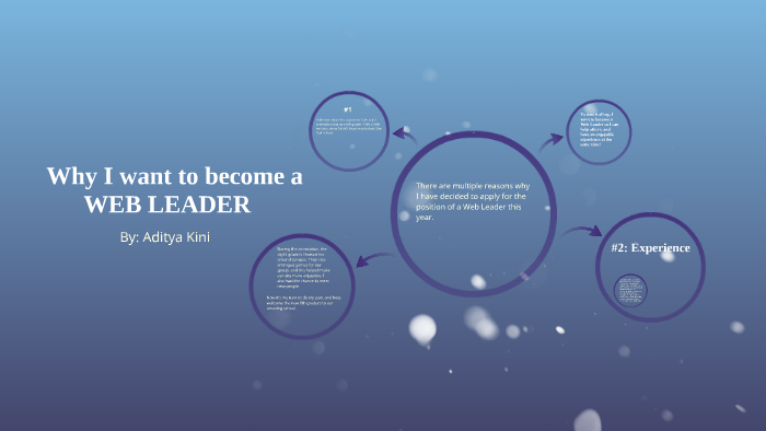 Why I want to become a Web Leader by Aditya Kini on Prezi