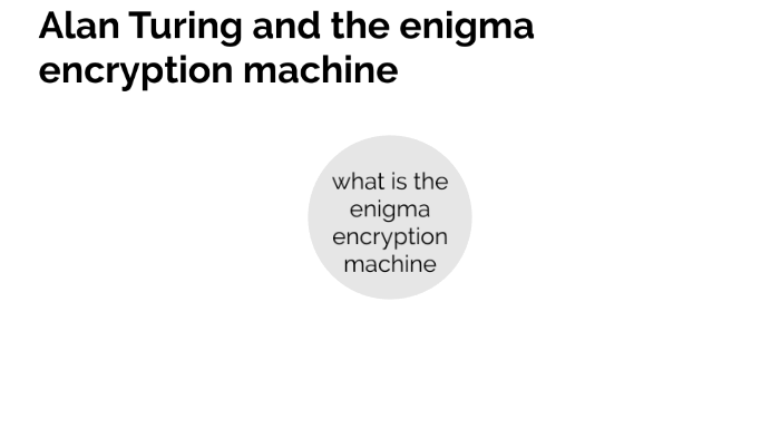 Alan Turing and the enigma encryption machine by stanley ansong on Prezi