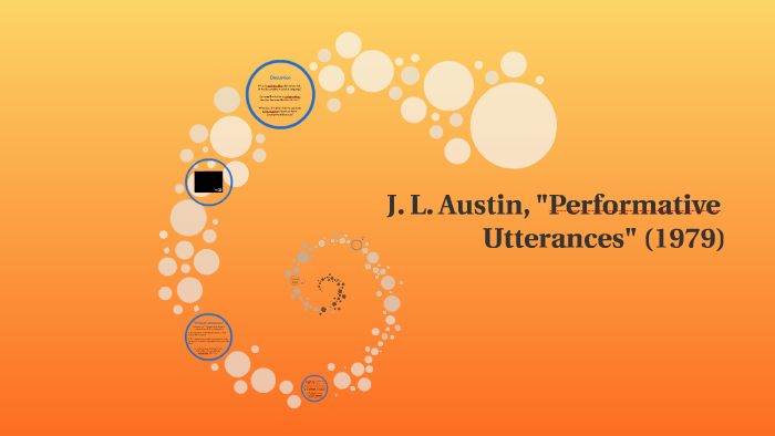 J. L. Austin, "Performative Utterances" (1979) by Kristen Oganowski on ...