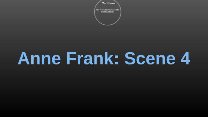 Anne Frank: Scene Four by Shivam Patel on Prezi