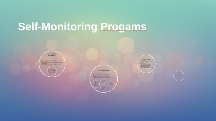 Self-Monitoring Progams by on Prezi