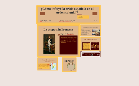 ¿Cómo influyó la crisis española en el orden colonial? by Alejandra ...