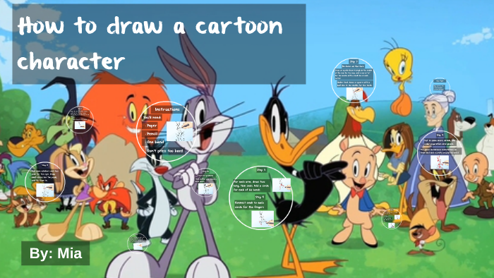 How to draw a cartoon character by Mia Videla