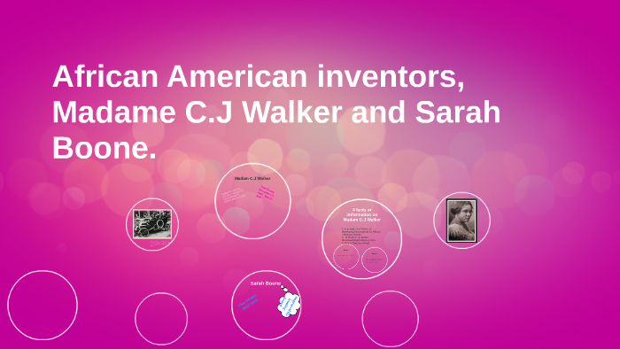 African American inventors Madame C.J Walker and Sarah Boone by ...
