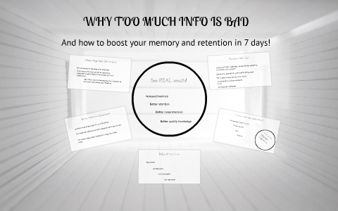 WHY TOO MUCH INFO IS BAD by Yasser Khan on Prezi