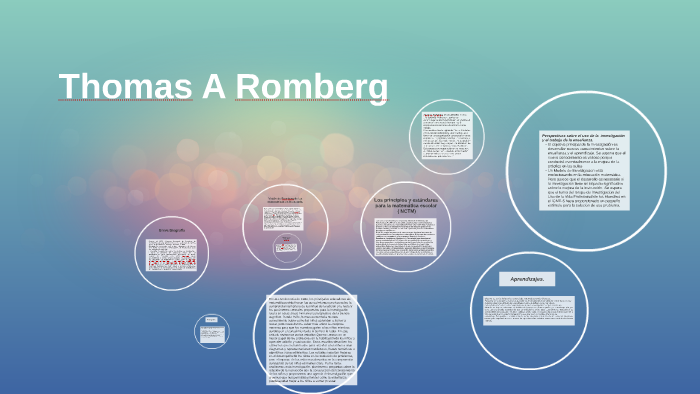 Thomas A Romberg by Lucia Quinteros on Prezi