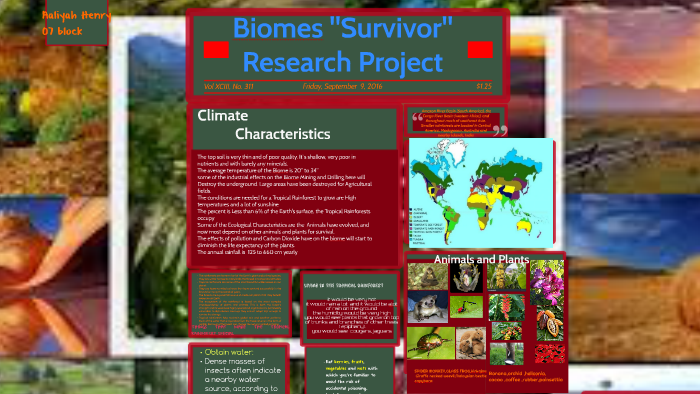 Biomes "Survivor" Research Project by ayyoniee browwn
