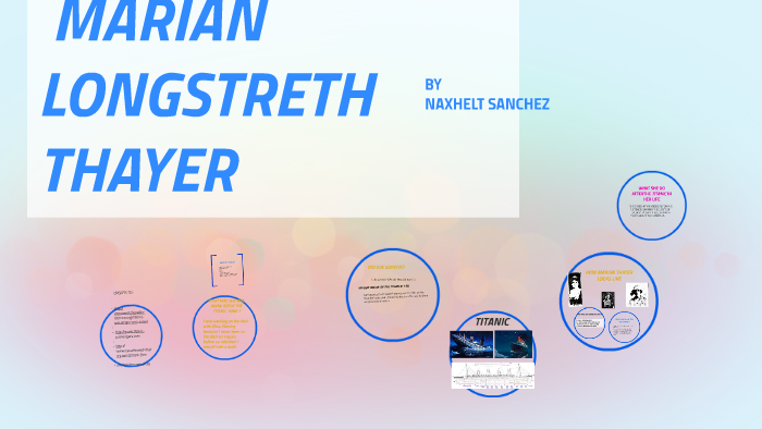 MRS. MARIAN LONGSTRETH THAYER by naxhelt sanchez on Prezi