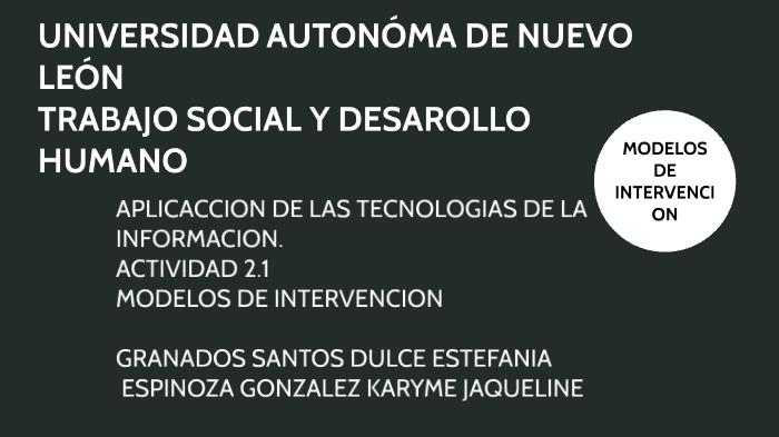 MODELOS DE INTERVENCION GRUPAL by Dulce Granados on Prezi