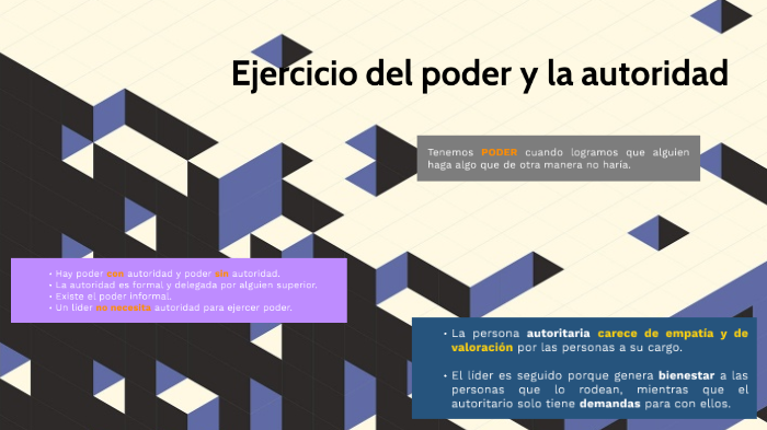 Ejercicio del poder y la autoridad by Sergio Martinez on Prezi