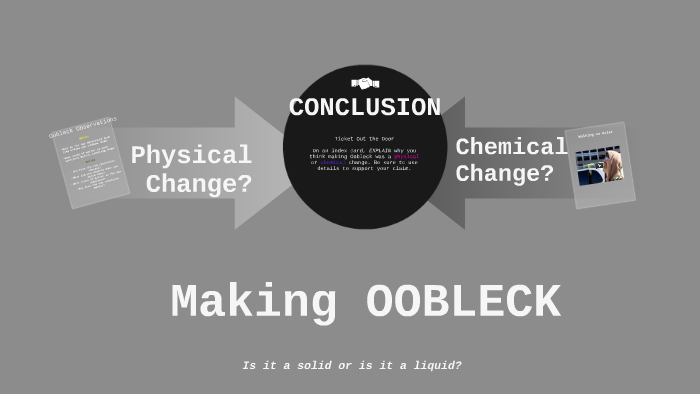 Oobleck: Physical or Chemical Change? by tiphani robinson on Prezi