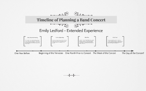 Timeline of Planning a Band Concert by Emily Ledford on Prezi