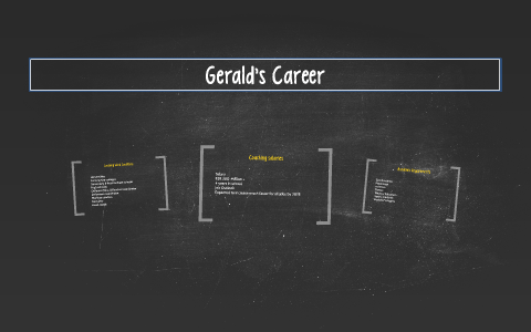 Gerald's Career by Gerald Morehead