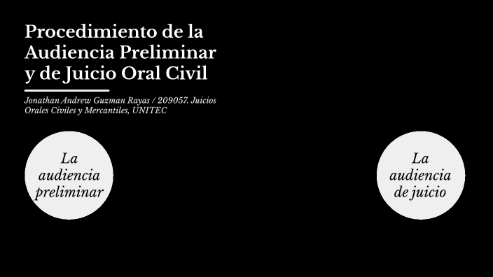 Procedimiento De La Audiencia Preliminar Y De Juicio Oral Civil By