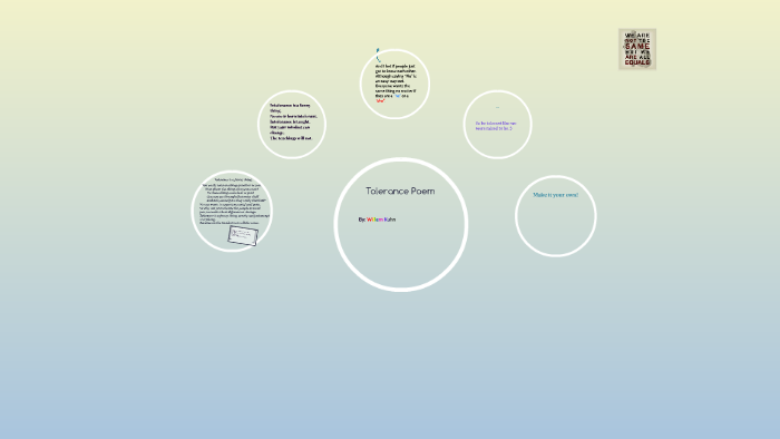 Tolerance Poem presentation by Willem Kuhn on Prezi