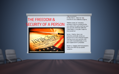 FREEDOM AND SECURITY OF THE PERSON by Looney Chery on Prezi
