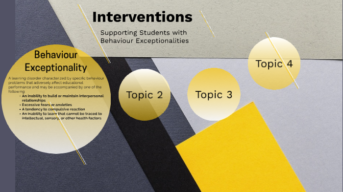Interventions: Supporting Students with Behaviour Exceptionalities by ...