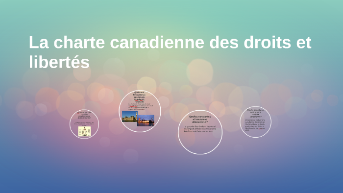 Qu’est-ce que c’est La charte canadienne des droits et liber by Hamzah ...