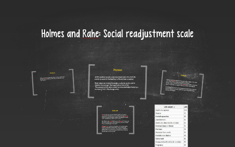 Holmes and Rahe: Social readjustment scale by Mary Nash on Prezi